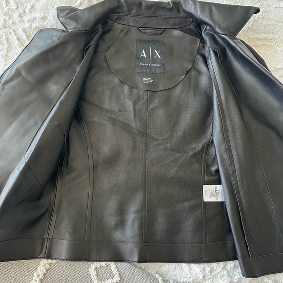 Armani Exchange | Jackets & Coats | Armani Exchange Faux Leather Jacket ...